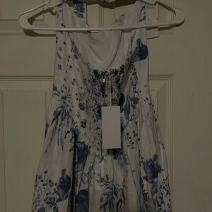 Reformation | Dresses | Reformation Balia Linen Dress In Lupine Blue ...